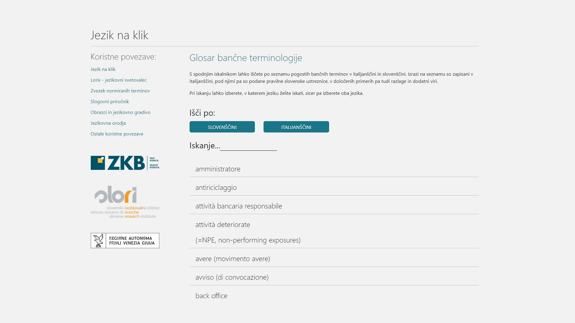 Glossario terminologia bancaria - ZKB ZADRUŽNA KRAŠKA BANKA TRST GORICA Zadruga - ZKB CREDITO ...